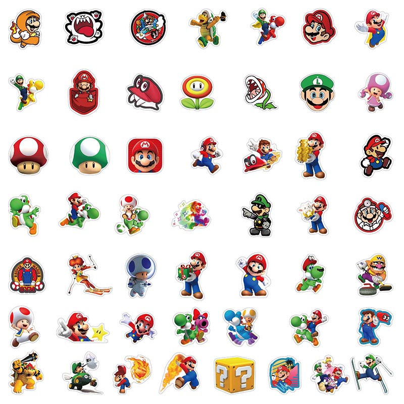 Super Mario Brothers Party Stickers 50PCS NZ | Balloons4you